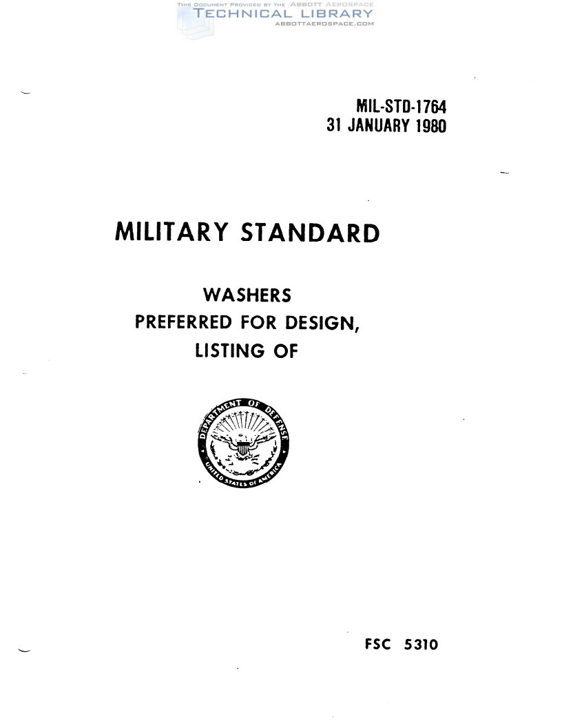 MIL-STD-1764 Washers Preferred for Design - Abbott Aerospace UK Ltd MIL-STD-1764 Washers Preferred for Design - Abbott Aerospace UK Ltd