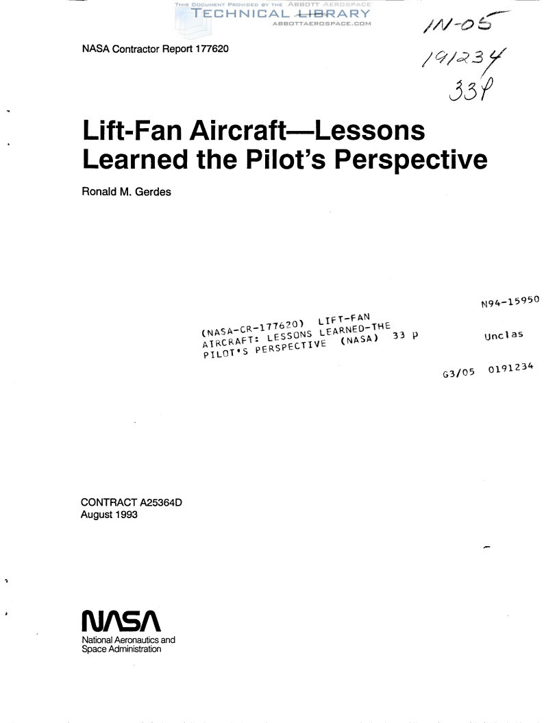 Nasa Report For Pilots