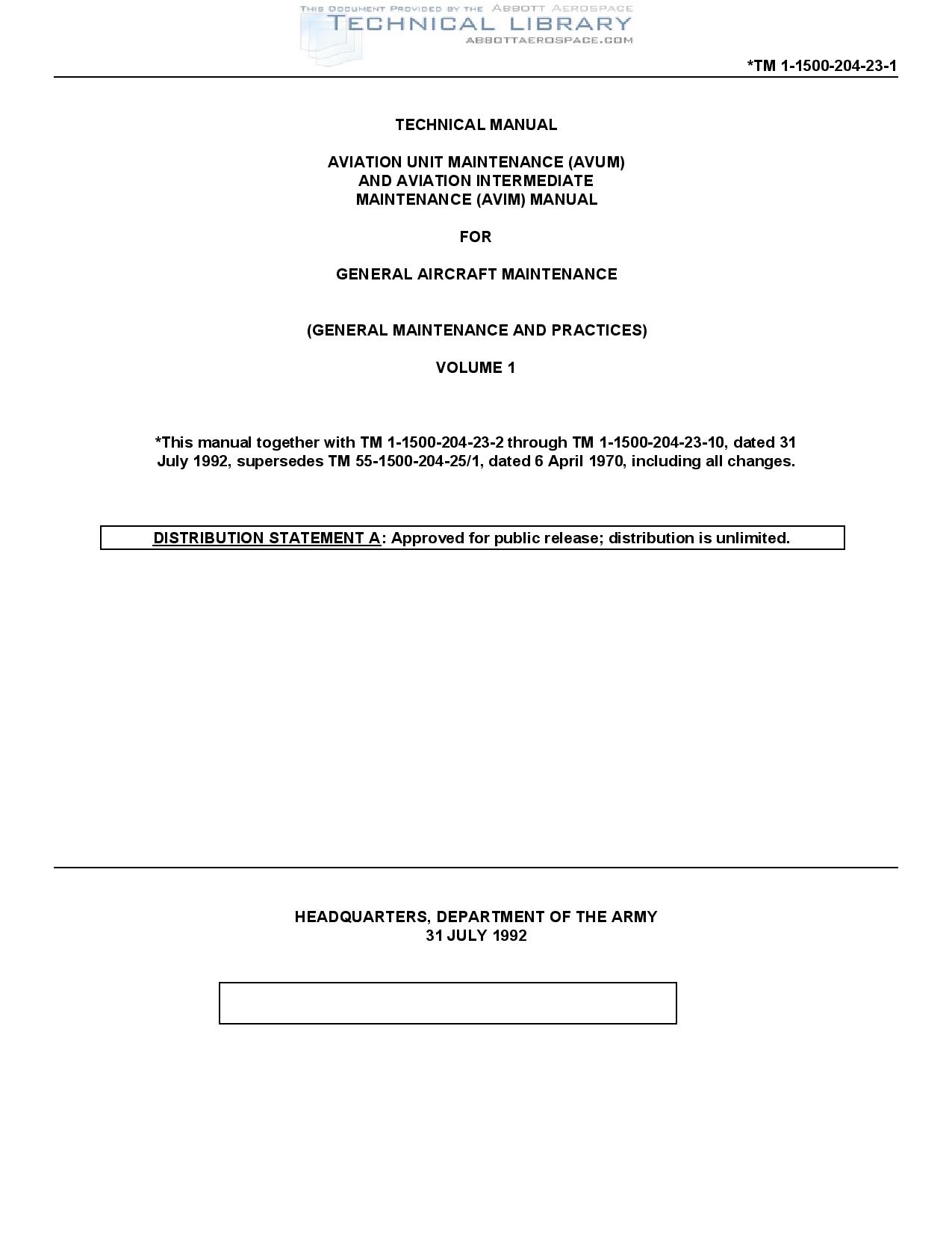 TM1-1500-204-23-1 Aviation Unit Maintenance and Aviation Intermediate ...