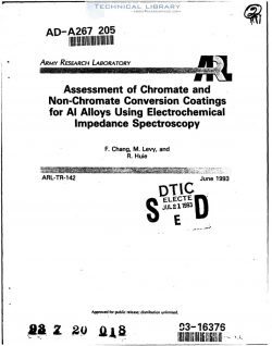 DTIC-AD-A267205 Assessment of Chromate and Non-Chromate Conversion ...